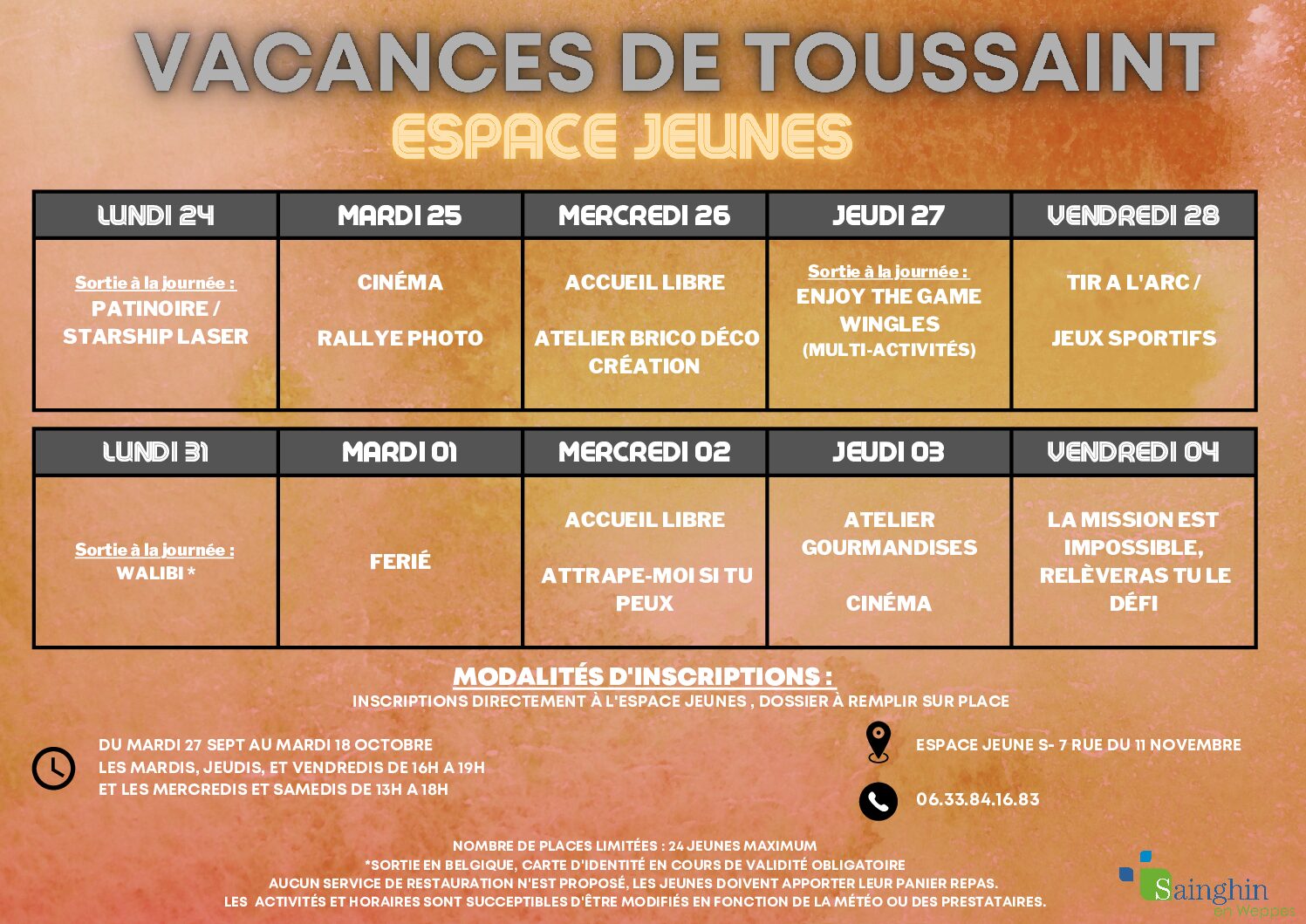 Espace jeunes 12 / 17 ans - Ville de Sainghin-en-Weppes